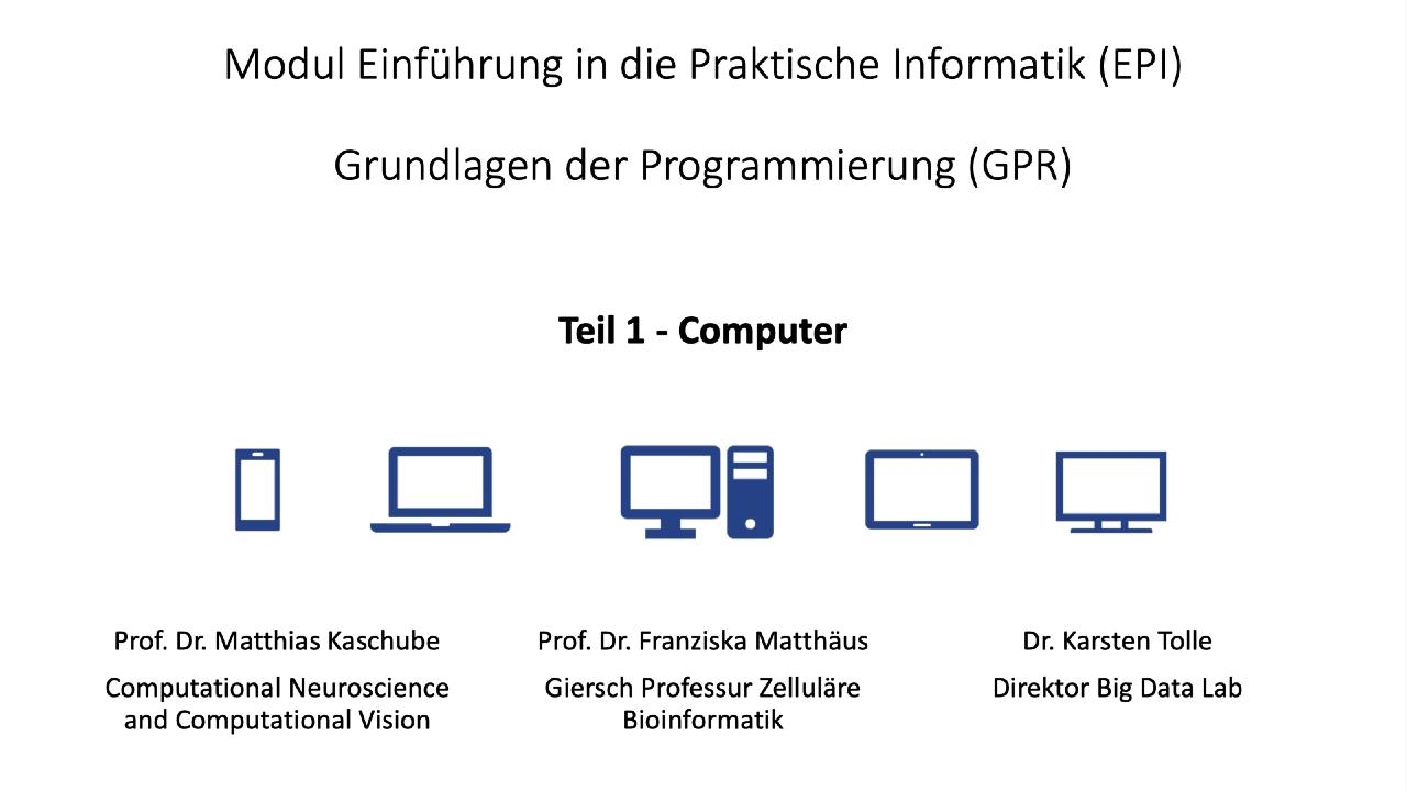 Grundlagen der Programmierung - Teil 1